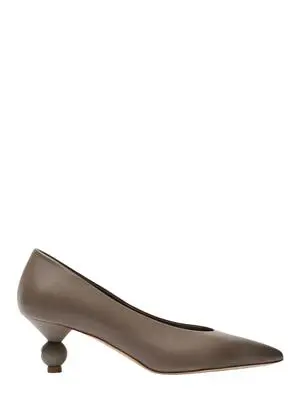 Max Mara Sculptural Heel Pumps - Mud
