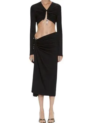 Christopher Esber Long Sleeved Ribbed Knit Top - Black