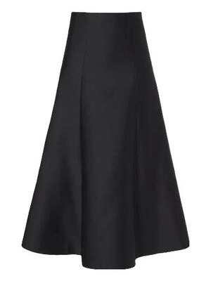 Roland Mouret Taffeta Midi Skirt - Black