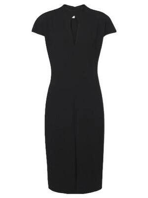JIL SANDER Cutout Virgin Wool Minidress - Black