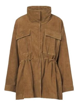 RÓHE Oversized Suede Jacket - Beige