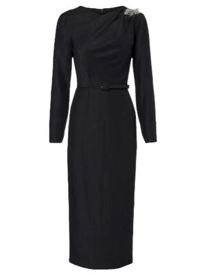 Roland Mouret Embellished Jacquard Midi Dress - Black