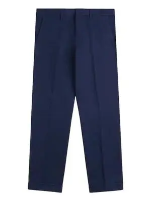 FAY Slim Fit Trousers In Cotton Gabardine - Blue