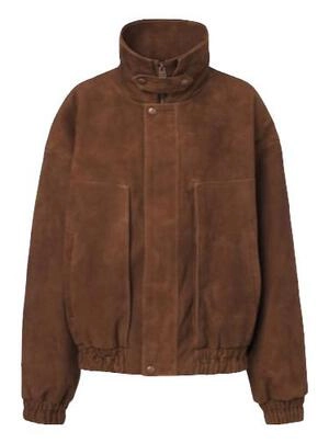 Magda Butrym Suede Bomber Jacket - Brown