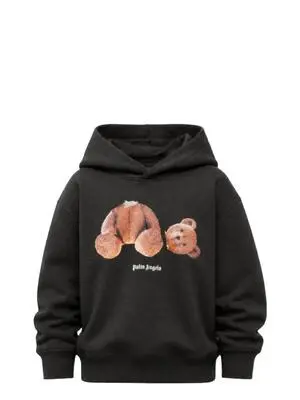 Palm Angels Teddy Bear Print Hoodie - Black