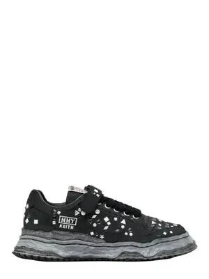 Mihara Yasuhiro Keith Studded Lace-up Sneakers - Black