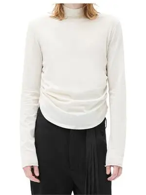 ANN DEMEULEMEESTER Lenart Mock-neck Long-sleeve Top - Ivory