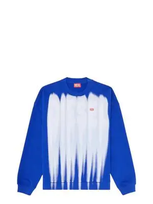 DIESEL® S-boxt-aa1 Cotton Sweatshirt - White/blue