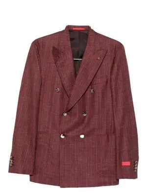 Isaia Long-sleeved Blazer And Trousers Set - Red