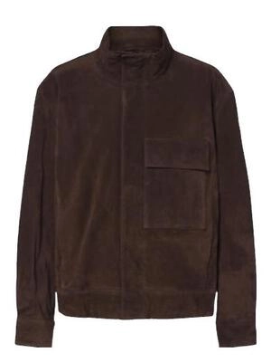 NILI LOTAN Cirque Suede Jacket - Brown