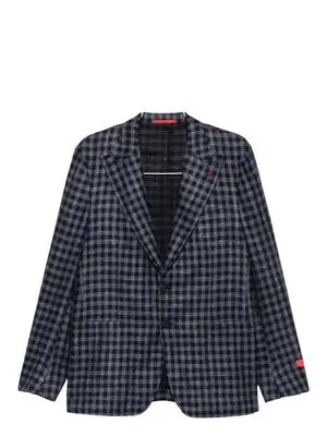 Isaia Long-sleeve Blazer - Navy Blue