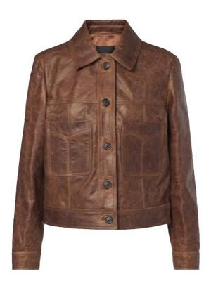 NILI LOTAN Susannah Leather Jacket - Brown