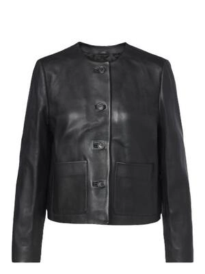 NILI LOTAN Nili Lotan Ophelie Leather Jacket Black