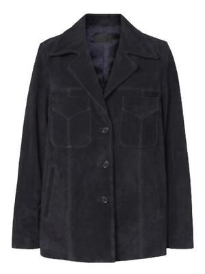 NILI LOTAN Dominic Suede Jacket - Black