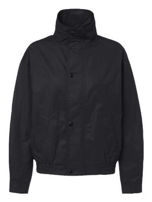 NILI LOTAN Klaire Cotton-blend Bomber Jacket - Black