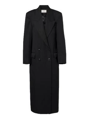 RÓHE Double-breasted Virgin Wool Coat - Black