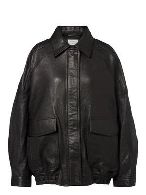 RÓHE Leather Blouson Jacket - Black