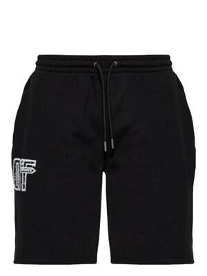 Off-White Logo Drawstring Elastic Waist Shorts - Black
