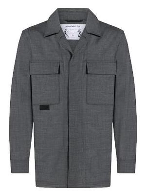 DEPARTMENT 5 Polyester Virgin Wool Blend Overshirt - Grey