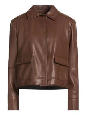 KAOS Polyurethane & Polyester Overshirt Jacket - Brown