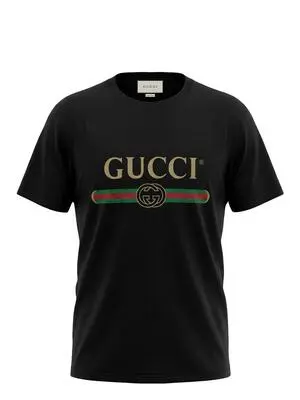 Gucci Oversize Washed T-shirt With Logo - Black