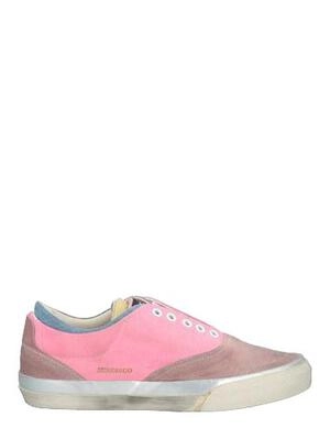 HIDNANDER Low-top Sneakers In Leather And Suede - Blush