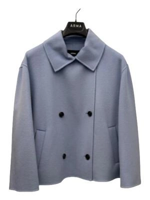 ARMA Cropped Wool Coat - Gray