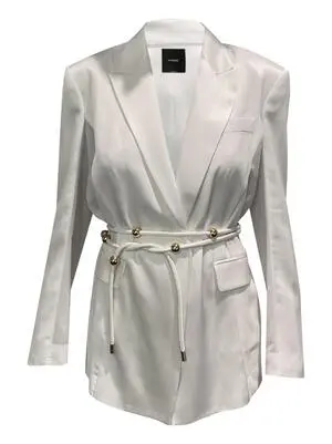 Pinko Long Sleeve Belted Jacket - Gray