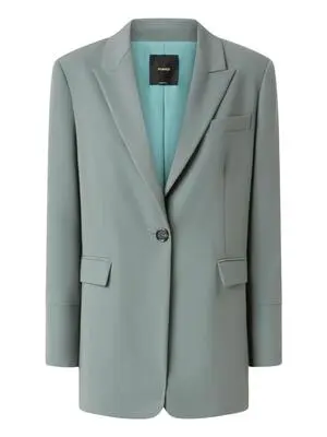 Pinko Notched Lapel Blazer - Gray
