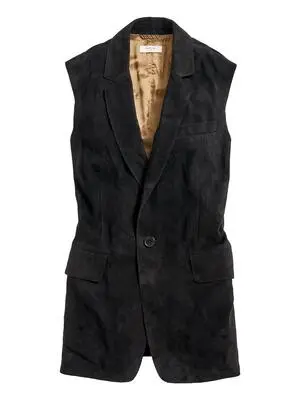 Billy Reid Suede Blazer Vest - Black