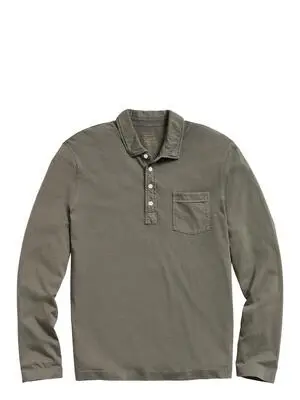 Billy Reid Long Sleeve Pensacola Polo Grey