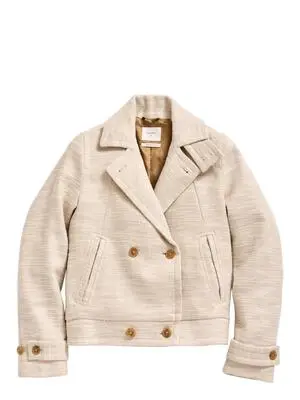 Billy Reid Cropped Spring Bond Peacoat - Ivory