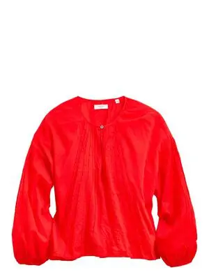 Billy Reid Sunray Pintuck Blouse - Flame
