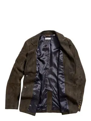 Billy Reid Suede Fringe Blazer - Evergreen