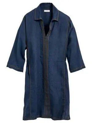 BILLY REID Billy Reid Linen Chainstitch Tunic Dress