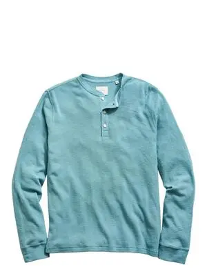 Billy Reid Slub Tuck Henley - Blue