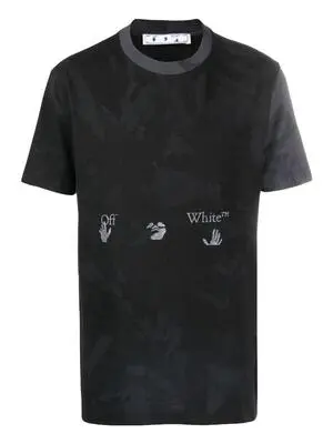 Off-White Camouflage Logo Print T-shirt - Black