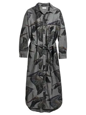 BILLY REID Bradley Gordon X Pelican MSL 1-Pocket Maxi Shirt Dress