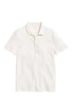 Billy Reid Hemp Cotton Twill Polo - White