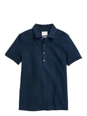 Billy Reid Hemp Cotton Twill Polo - Blue