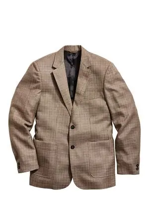 Billy Reid Micro Houndstooth Walton Jacket - Brown Multi