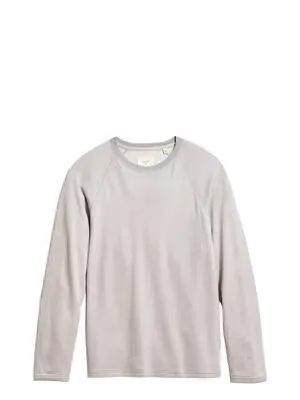 Billy Reid Pima Cotton Blend Raglan Crew - Silver