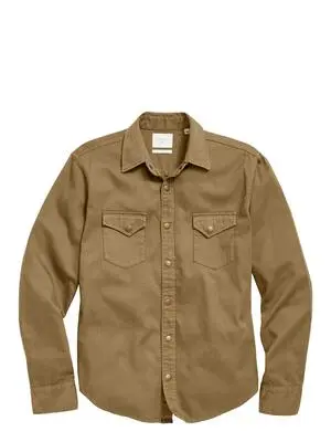 Billy Reid Shoals Twill Shirt Green