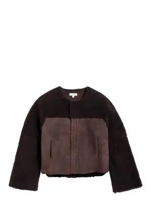 Billy Reid Short Shearling Jacket - Coffee Bean