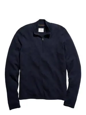 Billy Reid Fine Gauge Textured Half-zip Sweater - Blue