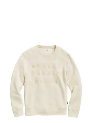 Billy Reid Muscle Shoals Sound Crewneck Sweatshirt - Cream