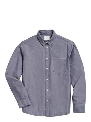 Billy Reid Msl 1-pocket Shirt Blue