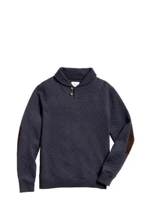 Billy Reid Diamond Quilted Shawl Collar Sweatshirt - Navy
