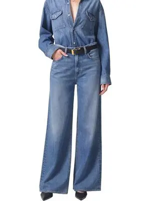 Billy Reid Citizens Of Humanity Paloma Wide Leg Jeans - Medium Indigo