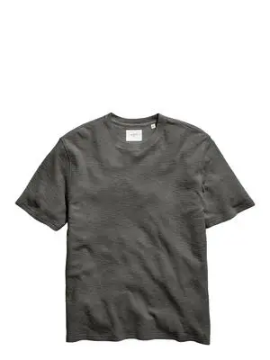 Billy Reid Short Sleeve Slub Tuck Crew - Peat